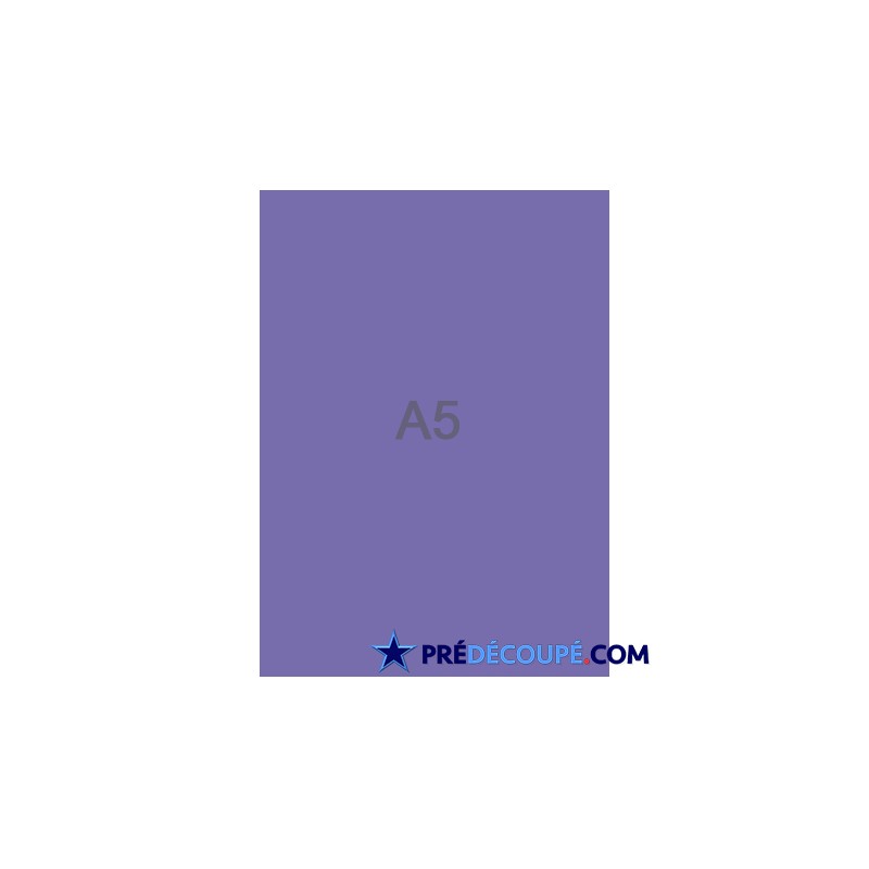 Deep Purple A5 paper sheet, from 80 gr/sqm to 210 gr/sqm.
